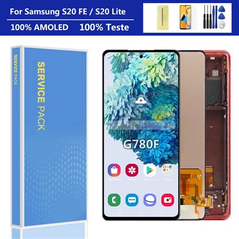 슈퍼 Amoled S20 Fe 디스플레이 삼성 갤럭시 S20 팬 에디션 G780f Lcd 디스플레이 S20 라이트용 터치 스크린 디지타이저 65 인치