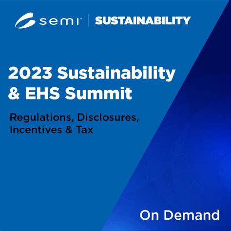 Sustainability And Ehs Summit On Demand Semi