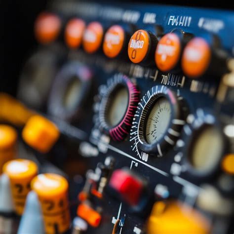 Um Close Up Das Configurações De Um Multimetro Para Medir Frequência E