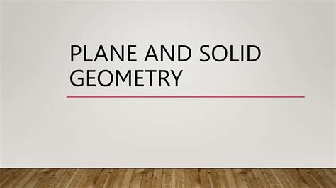 Mathematics For Engineers Plane And Solid Geometry Pptx