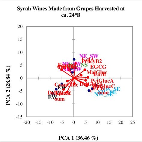 Vector Diagram Pca Plot Of Relative Positions And Loadings Of 22 Download Scientific Diagram