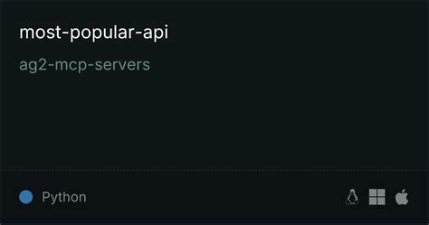most popular api mcp server glama