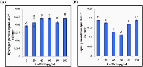 Hydrogen Peroxide A And Lipid Peroxidation B Of Coccomyxa Chodatii Download Scientific