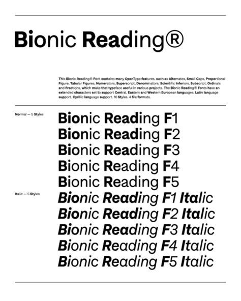 Bionic Reading® Font