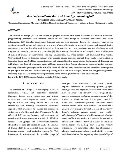Gas Leakage Detection And Alert System U Pdf Internet Of Things Liquid Crystal Display