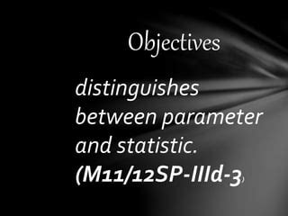 Parameter And Statistic Copy Pptx Parameter And Statistic Copy Pptx
