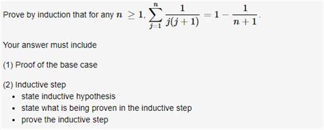 Solved 1 Prove By Induction That For Any N 1 Ë 1 N 1 Ilj