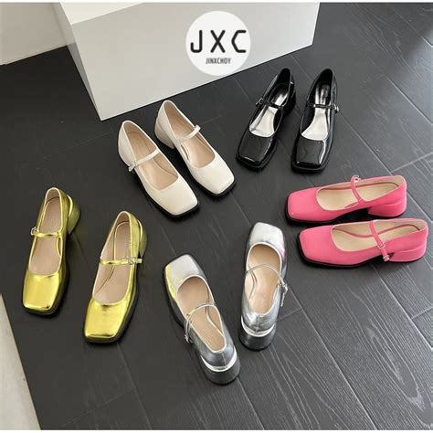 รองเท้าแมรี่เจน ส้นเตี้ย หนัง Pu ปากตื้น หัวเหลี่ยม เข้ากับทุกการแต่งกาย แฟชั่นทันสมัย Vlons