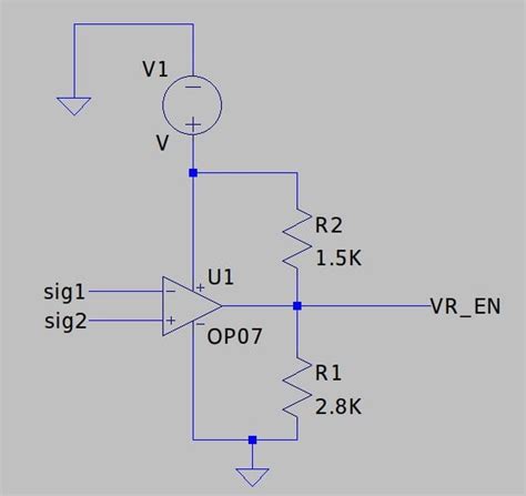 Output Of Differential Comparator Tied To Voltage Divider Why
