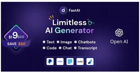 Fastai Saas Ai Content Voice Text Image Chat And Code Generator Top