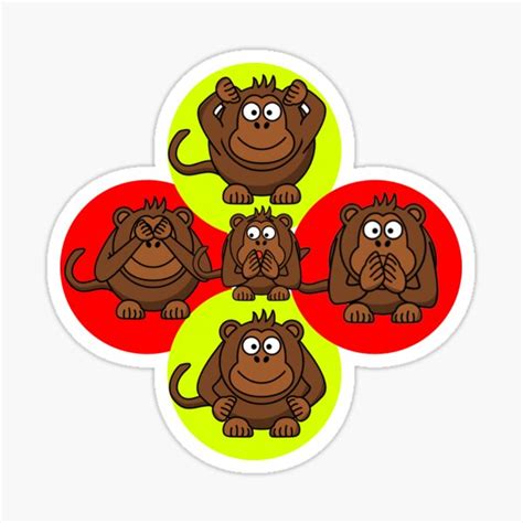 Monkey Funny Faces Sticker By Khalifah97 Redbubble