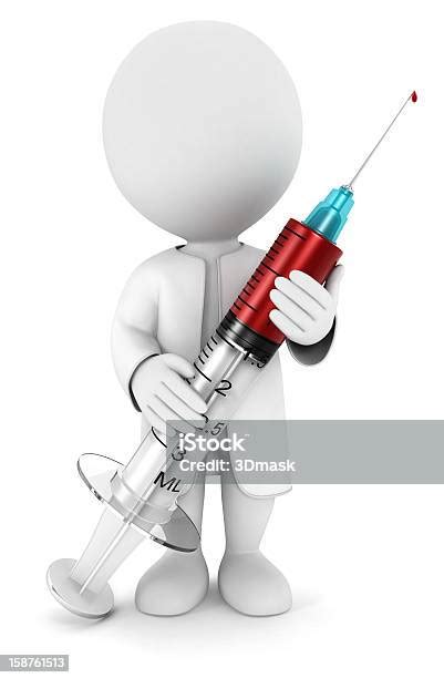 3 D 인명별 갖춘 의료 주사기 3차원 형태에 대한 스톡 사진 및 기타 이미지 3차원 형태 백신접종 사람들 Istock