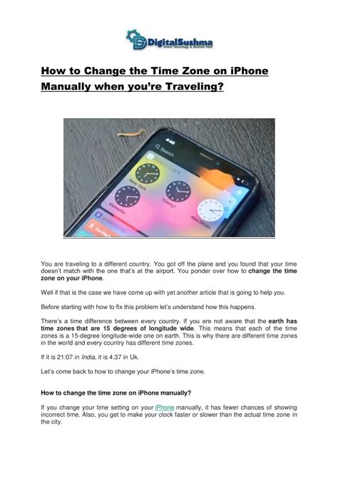 PPT How To Change The Time Zone On IPhone Manually When Youre Traveling PowerPoint