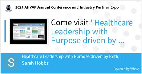 Sarah Hobbs On Linkedin Ahvap2024 Whova