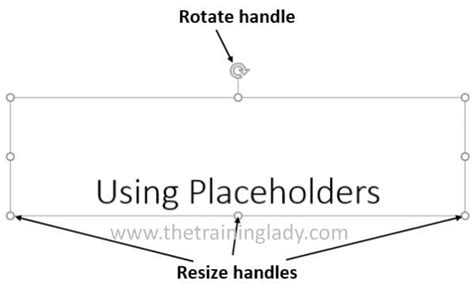 How To Use A Placeholder In Powerpoint The Training Lady