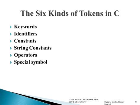 Datatype And Operators Used In C Programming Pptx