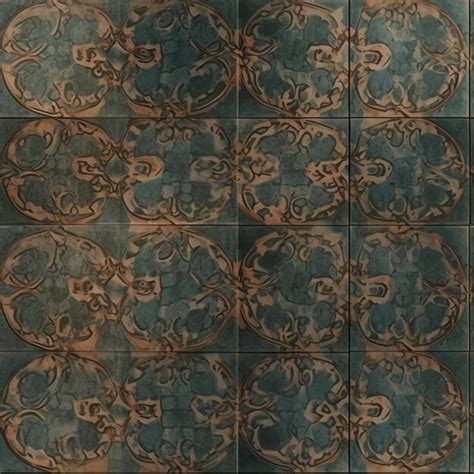 Premium Ai Image There Is A Tile With A Pattern Of Flowers On It Generative Ai