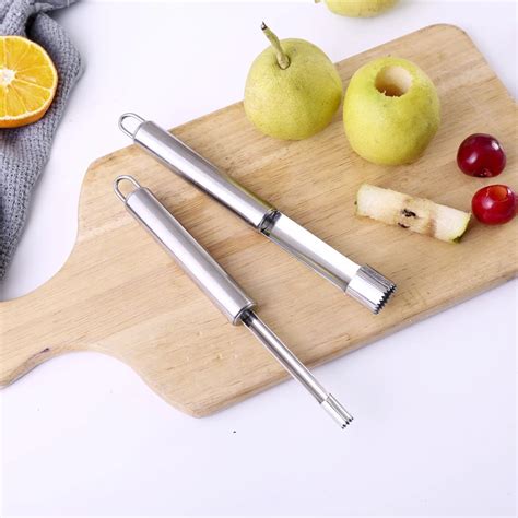 다기능 배 레드 날짜 코어 리무버 스테인레스 스틸 과일 Corer 사과 씨앗 코어 리무버 트위스트 슬라이서 나이프 주방 가제트 Aliexpress
