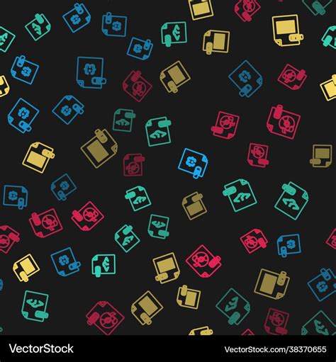 set line js file document php xls and mp3 vector image