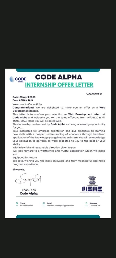Abhay Jain On Linkedin Webdevelopment Codealpha