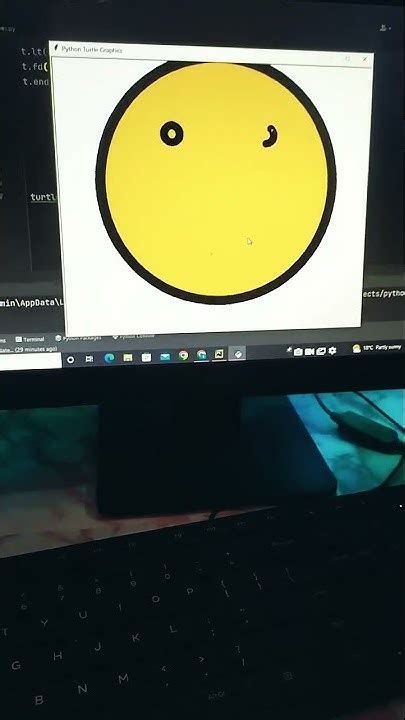 Smiley Drawing With Python Turtle Python Turtle Graphics Youtube