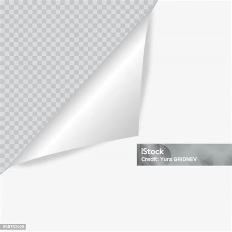 페이지 컬과 그림자 광고 및 판촉 메시지 흰색 배경에 고립 된 디자인 요소와 종이의 빈 시트 Eps 10 벡터 일러스트입니다 3차원 형태에 대한 스톡 벡터 아트 및 기타