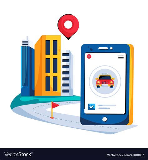 Cab Booking Royalty Free Vector Image Vectorstock