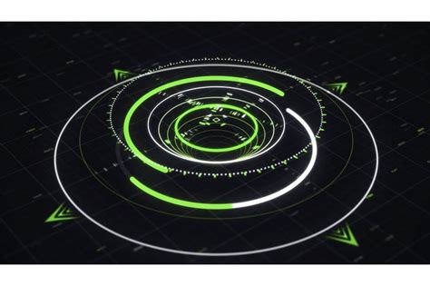 Abstract 3d Circular Graph Compass