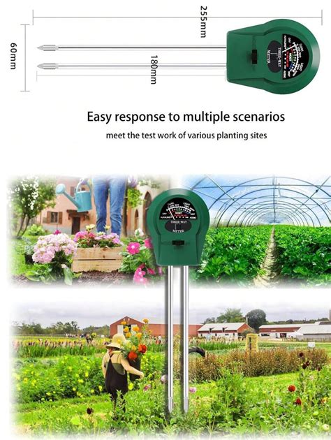 1pc Soil Moisture Meter 3 In 1 Plant Moisture Sensor Testing Kit With