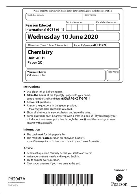 Pearson Edexcel International Gcse 9 1 10 June 2020 Chemistry Unit 4ch1 Paper 2c Question