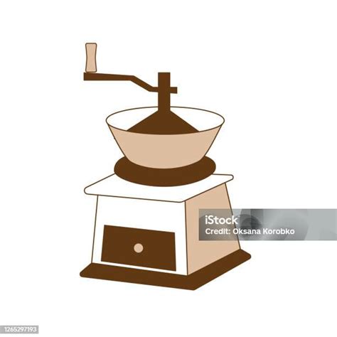 커피 분쇄기 레스토랑과 카페 커피 카드 디자인 광고 포스터 및 초대 카드의 메뉴를 만들기위한 벡터 개체 가리기에 대한 스톡 벡터 아트 및 기타 이미지 Istock