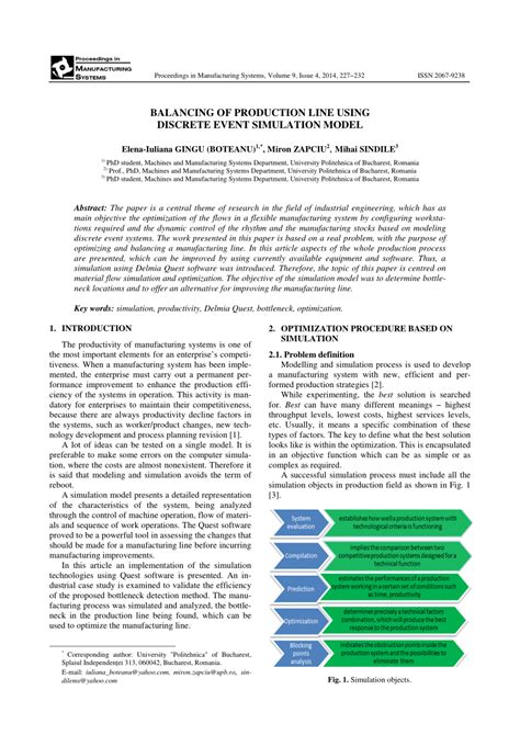 pdf balancing of production line using discrete event simulation model