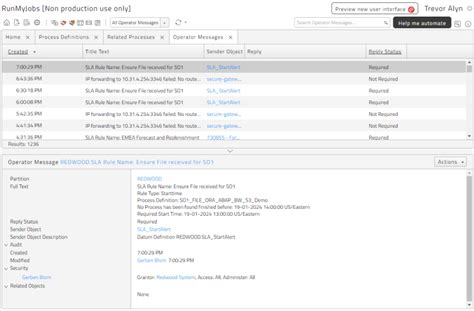 About Operator Messages