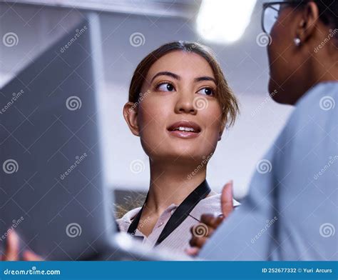 System Check Complete Two Attractive Young Female Computer Programmers Working Together In A