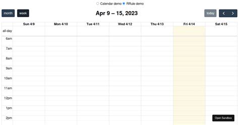 Fullcalendarresource Timegrid Examples Codesandbox