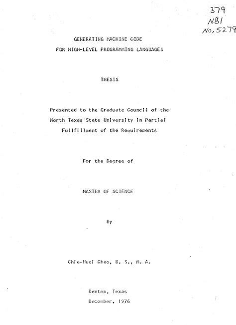 Generating Machine Code For High Level Programming Languages Unt