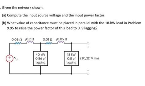 Solved Given The Network Shown A Compute The Input