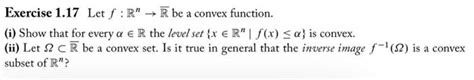 Solved Exercise 117 Let Frn→r Be A Convex Function I
