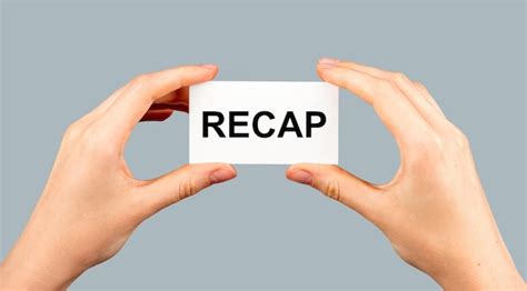 Premium Photo Recap Word Summary Review Conclusion Concept