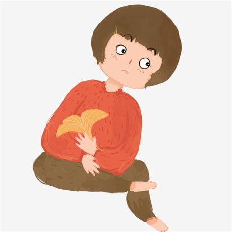 귀여운 일러스트 짧은 머리 쪼그리고 앉는 십대 장식 요소 장식 요소 신선한 짧은 머리 Png 일러스트 및 Psd 이미지 무료 다운로드 Pngtree