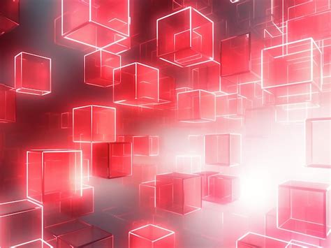 Premium Photo Abstract Red Geometric Design Ai Generation