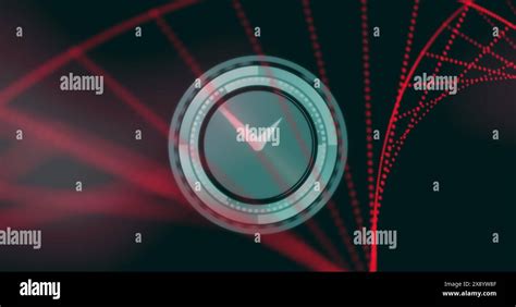 Image Of Ticking Clock Over Spinning Dna Structure Against Black