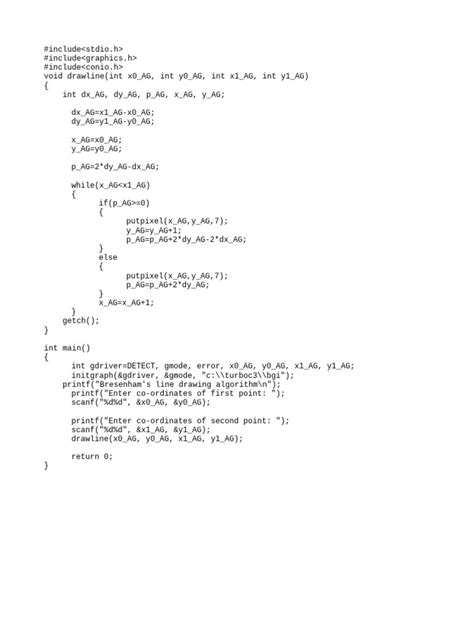 Bresenhems Algorithm Pdf