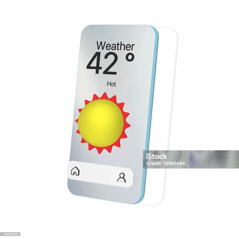 Mobile App Interface Ui Weather Set For Weather Forecast 3d Modern Glass Isomorphism Design