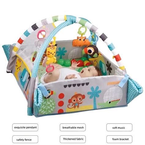 5 인 1 쥼보 뮤지컬 액티비티 짐 볼 피트 플레이 매트 행잉 래틀 장난감 배꼽 시간 아기 범퍼 쿠션 Temu Republic Of Korea