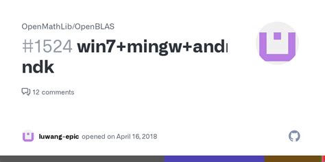 Win7mingwandroid Ndk · Issue 1524 · Openmathlibopenblas · Github