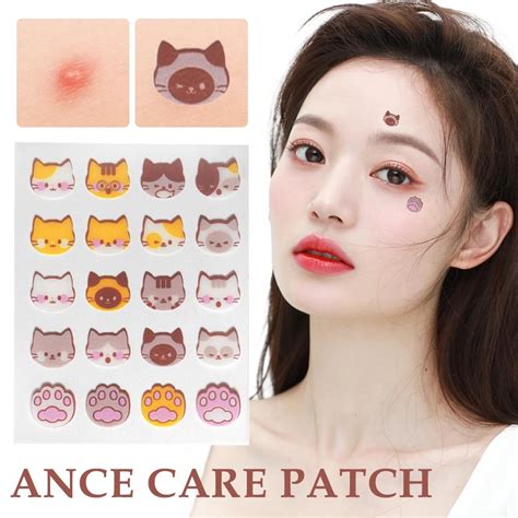 Acne Removal Pimple Patch Cute Kitten Ance Care Patch Fade Acne Marks Cat Paw Print Sticker