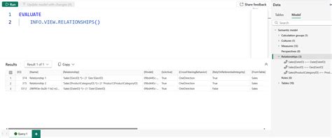 informaÇÃo vista função relationships dax dax microsoft learn