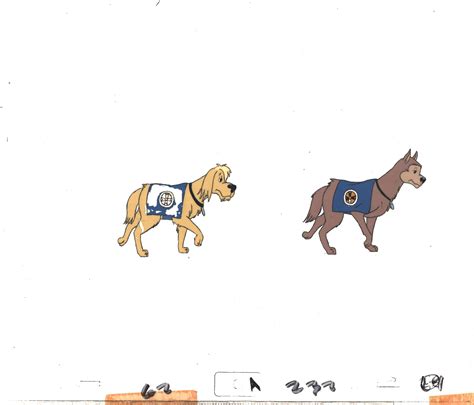 Police Academy Dogs Of The Canine Corps Production Animation Cel Ruby