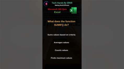 What Does The Function Sumif Do Exceltips Exceltricks Excelquiz